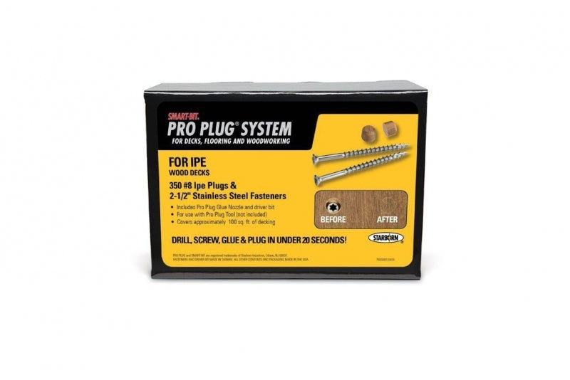 Starborn Pro Plug Hardwood Ipe Plugs & Screws 350ct – The Ultimate Deck ...