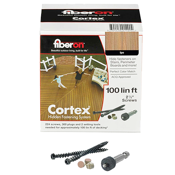 FiberOn Cortex Castle Grey 224 Screw/300 Plugs – The Ultimate Deck Shop