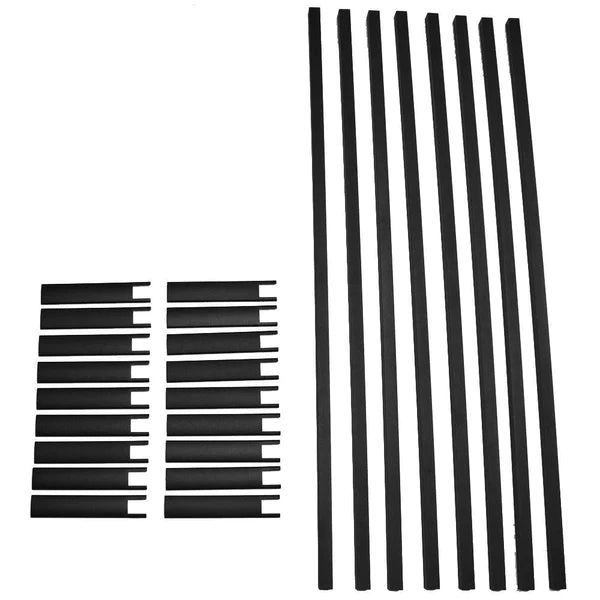 Vista Wide Picket Packages Textured Black 4' Stair | TUDS – The ...